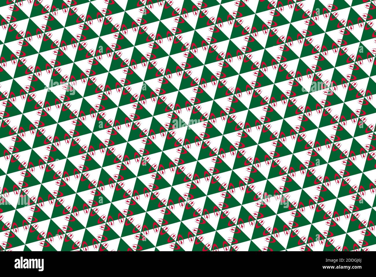 Simple geometric pattern in the colors of the national flag of Algeria ...
