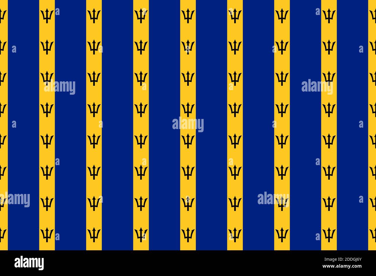 Simple geometric pattern in the colors of the national flag of Barbados ...