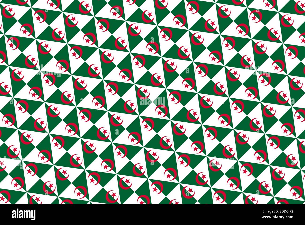 Simple geometric pattern in the colors of the national flag of Algeria ...
