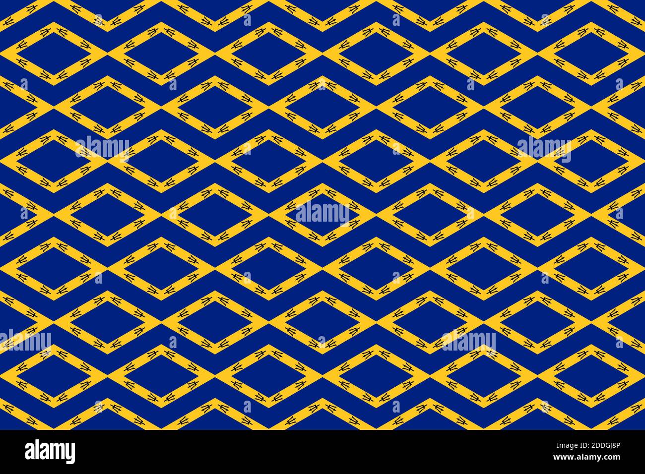 Simple geometric pattern in the colors of the national flag of Barbados ...