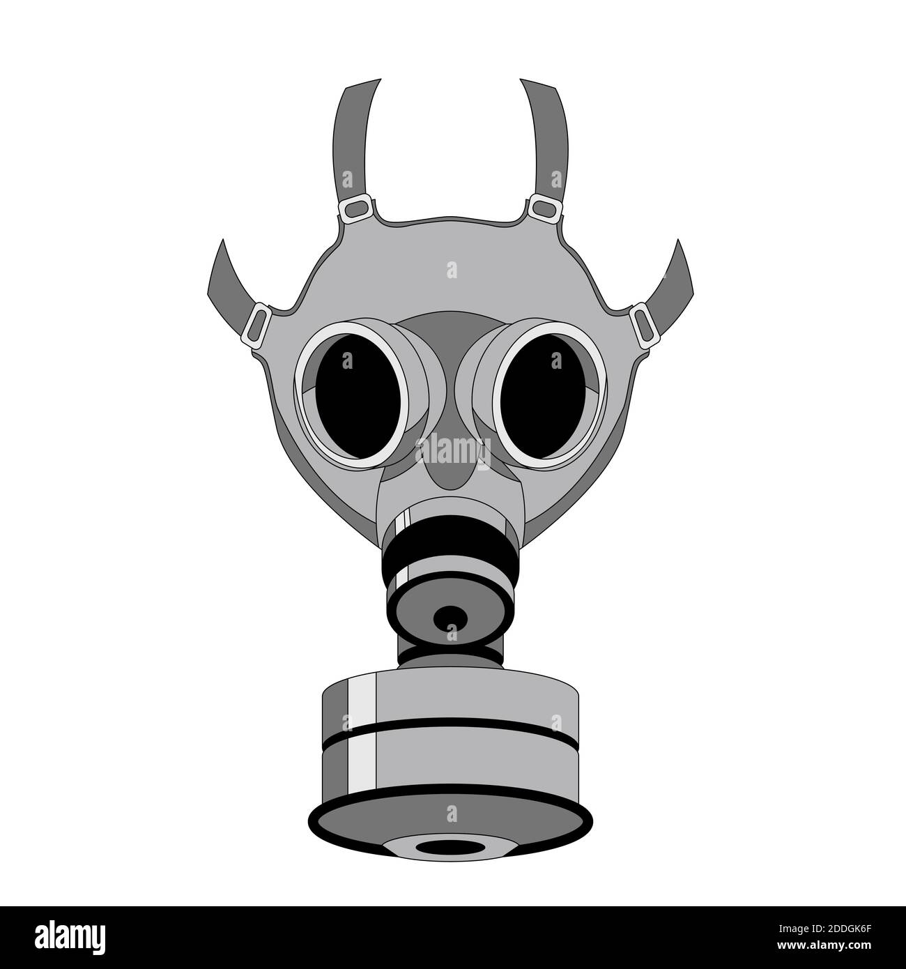 gas mask , vector illustration , flat style, front side Stock Photo - Alamy