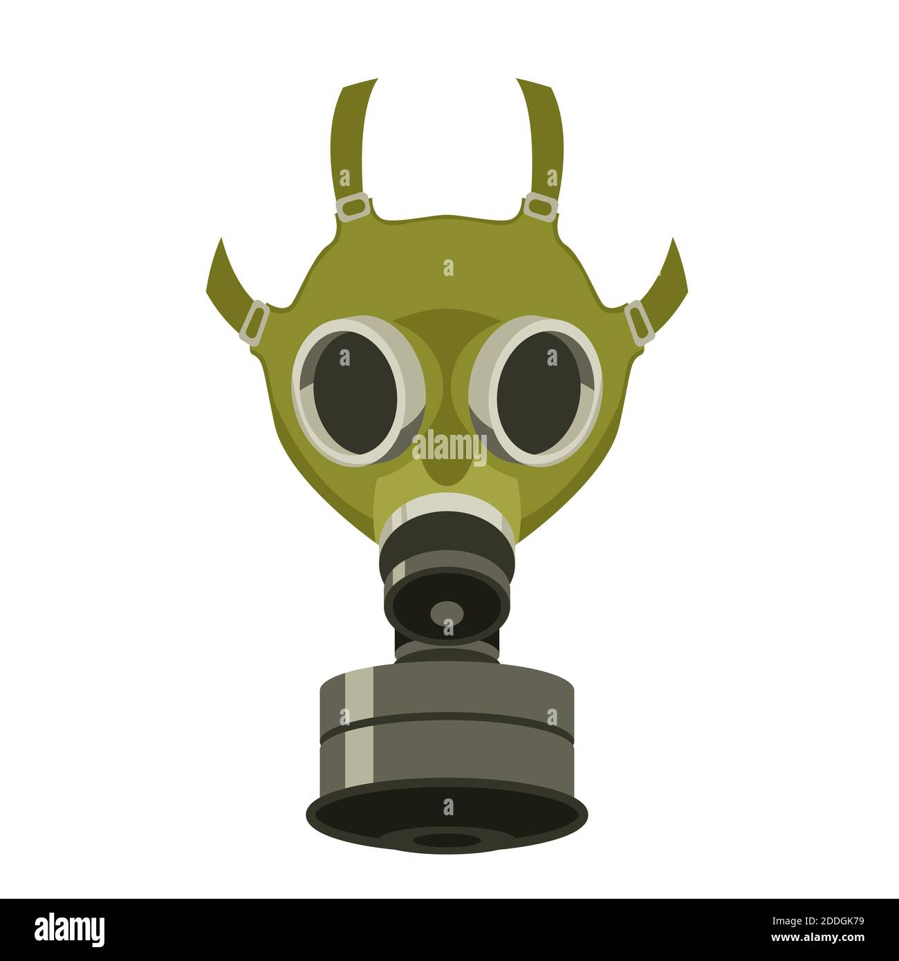 gas mask , vector illustration , flat style, front side Stock Photo - Alamy