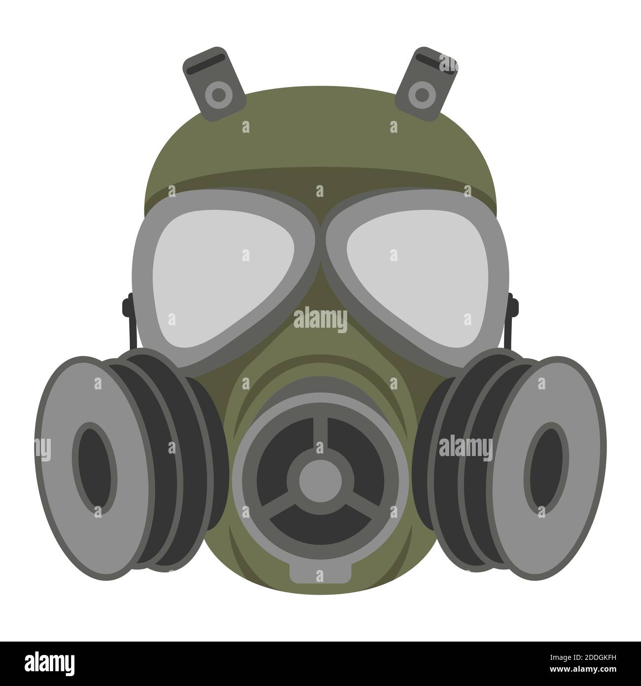 gas mask , vector illustration , flat style ,front view Stock Photo - Alamy