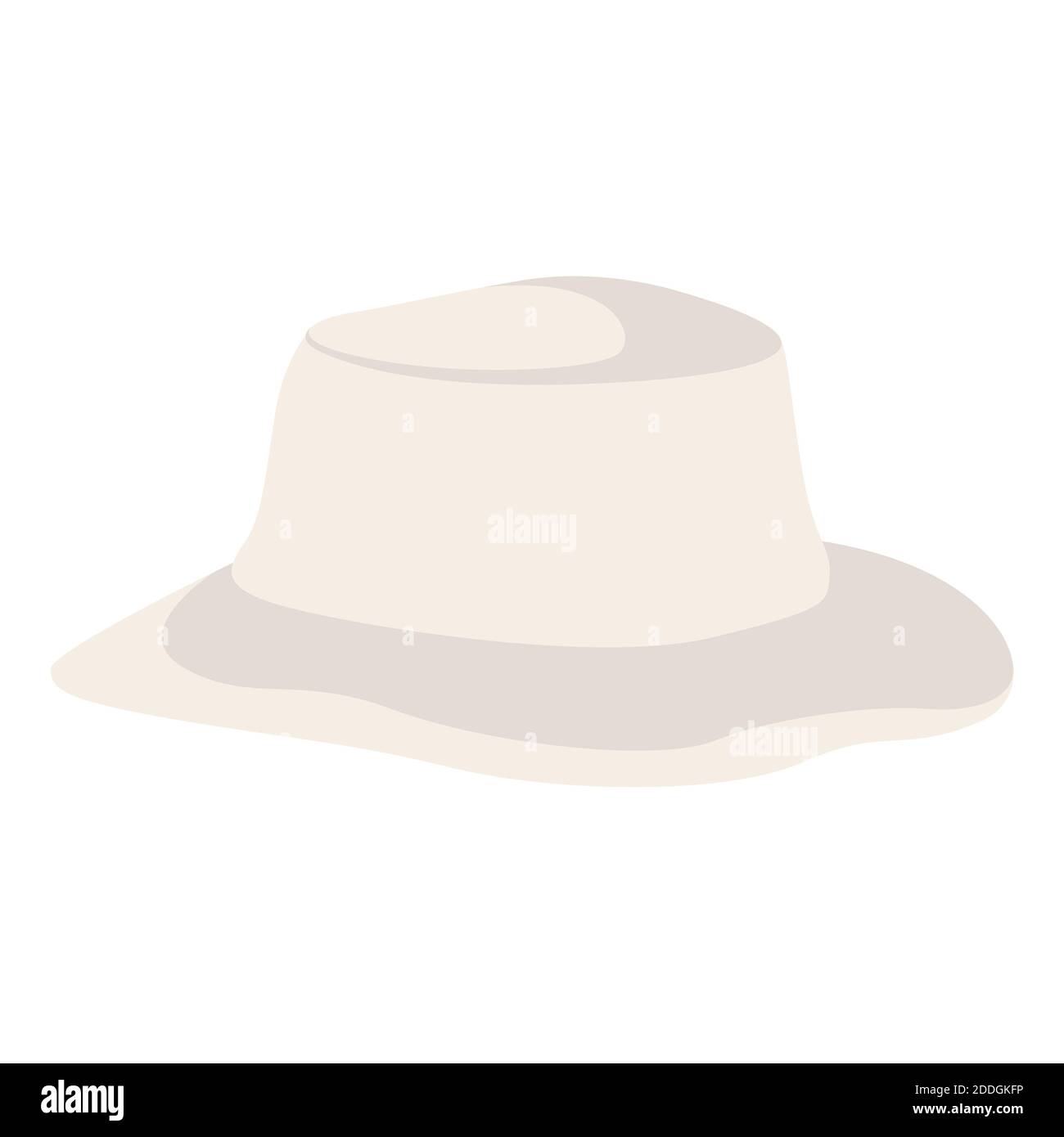 panama hat,vector illustration,flat style, profile view Stock Photo - Alamy
