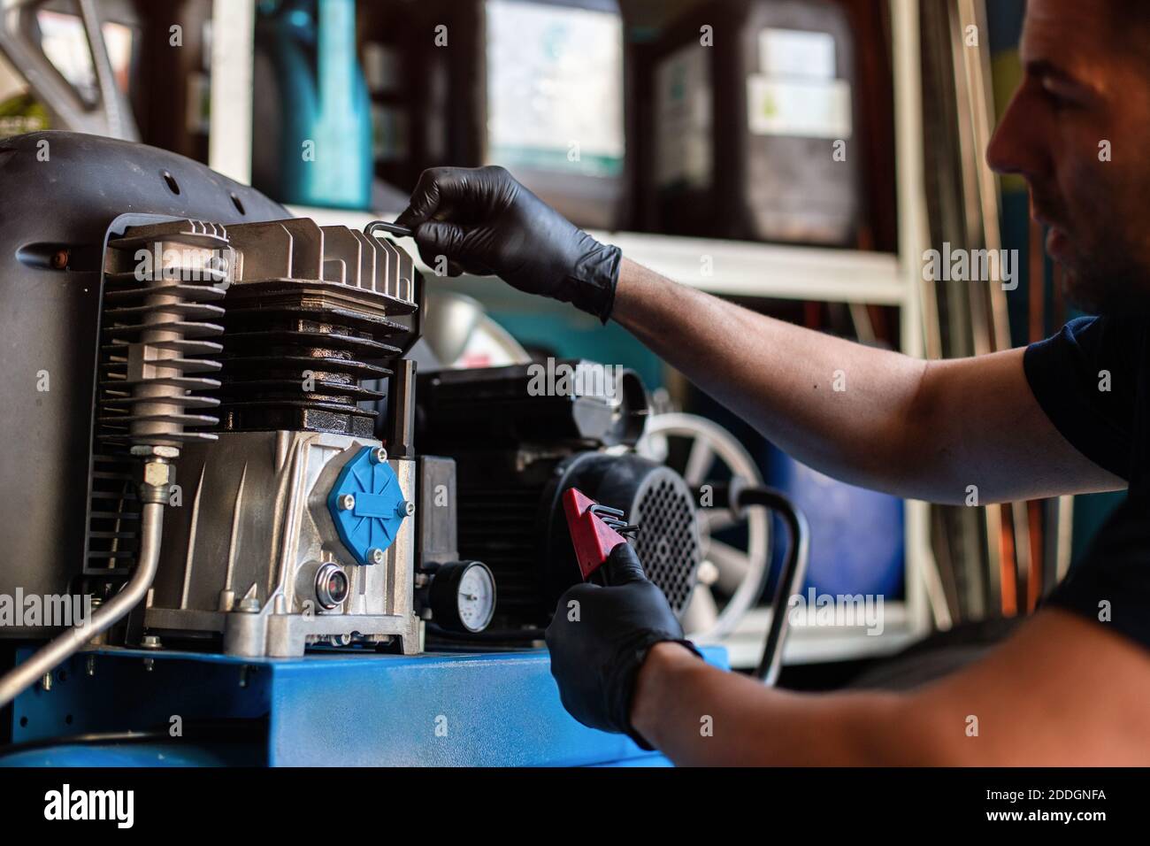 Inspecting engine hi-res stock photography and images - Alamy