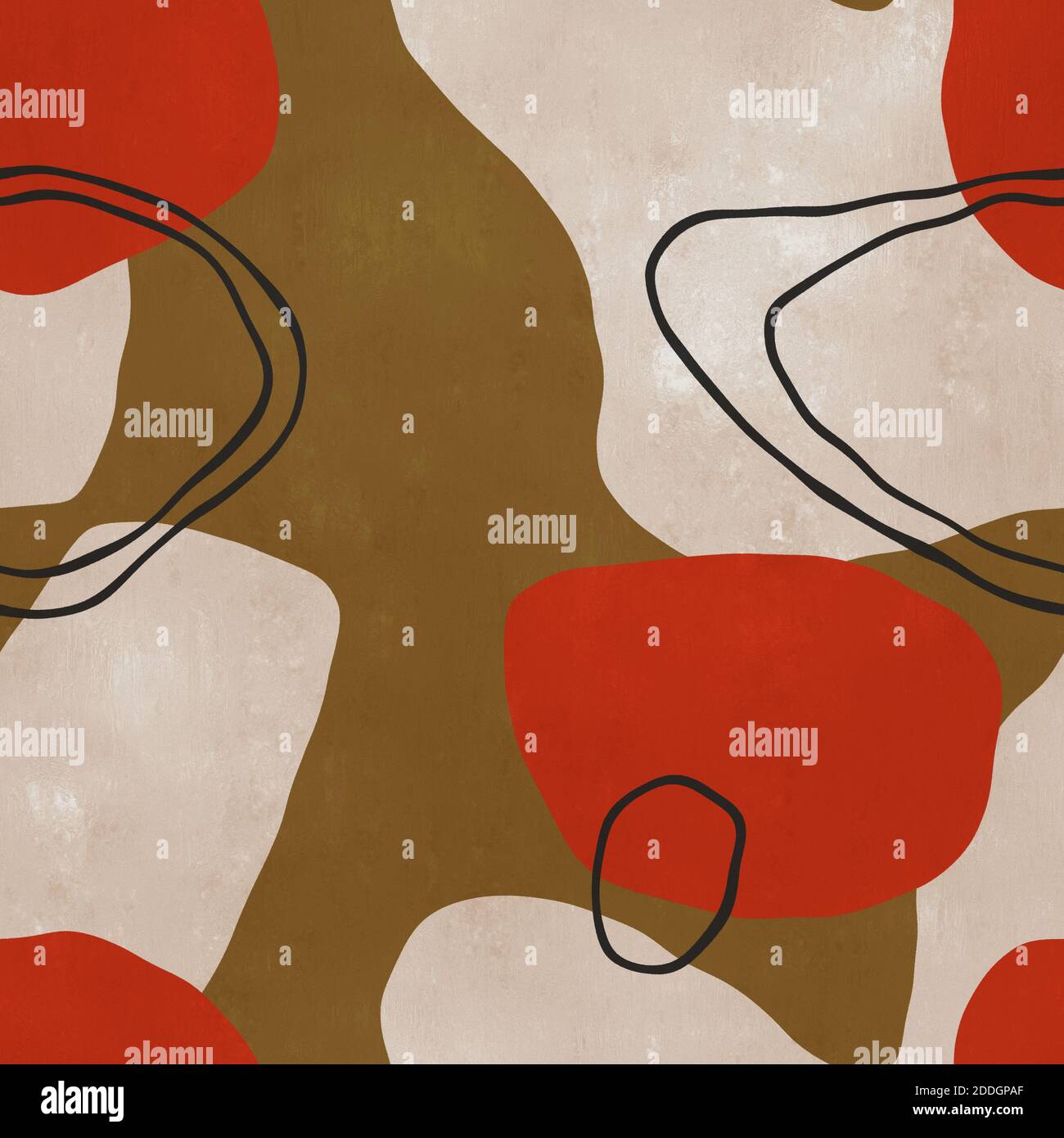 Seamless organic rounded curvy shapes naive design Stock Photo - Alamy