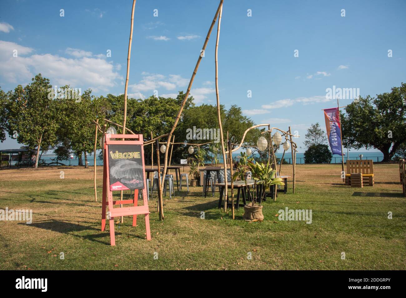 Darwin, NT, Australia-August 19,2018: Paper lantern lighting ...