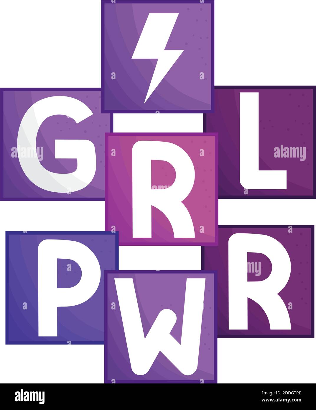 girl power lettering with ray in square Stock Vector Image & Art - Alamy