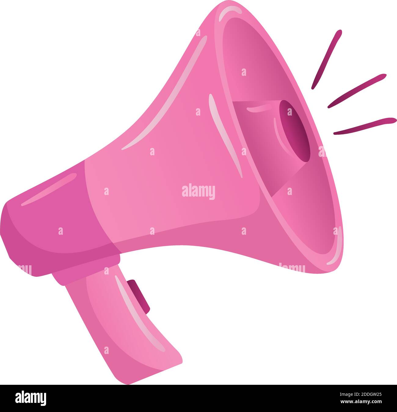 Pink megaphone design Cut Out Stock Images & Pictures - Alamy