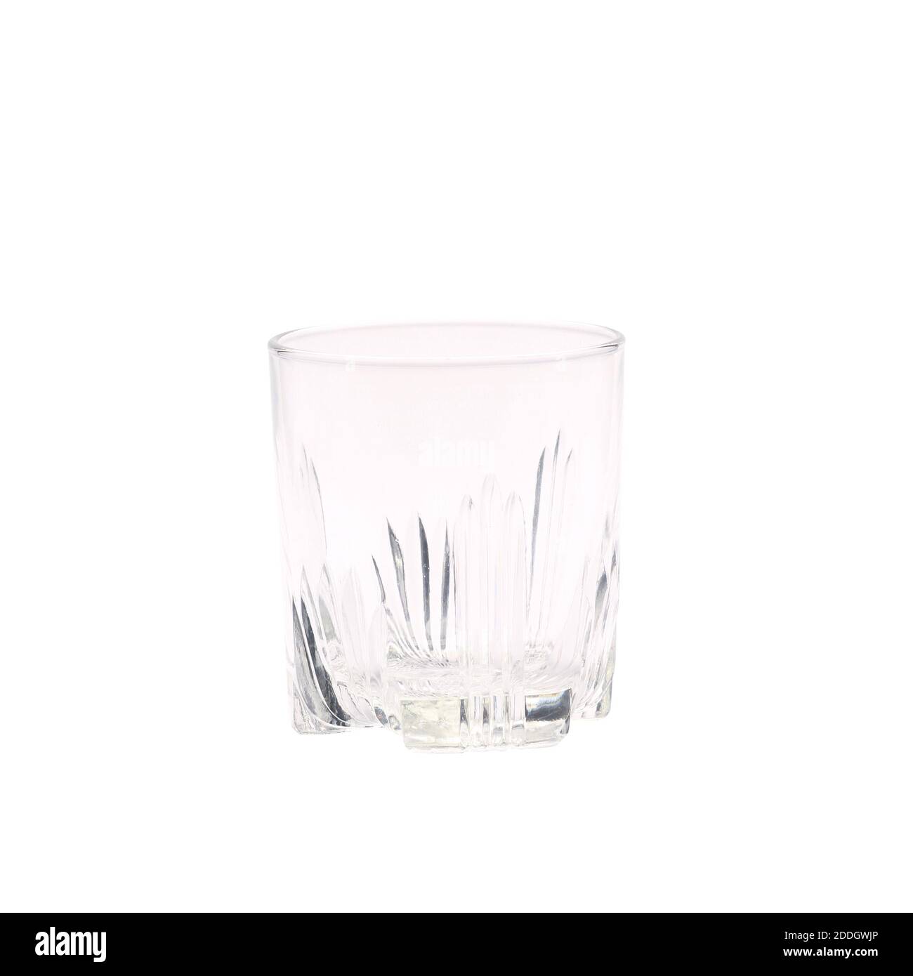 A vertical shot of a short glass isolated on a white background Stock ...