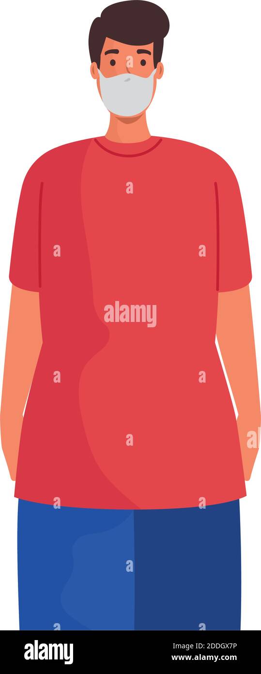 man wearing medical mask character Stock Vector Image & Art - Alamy