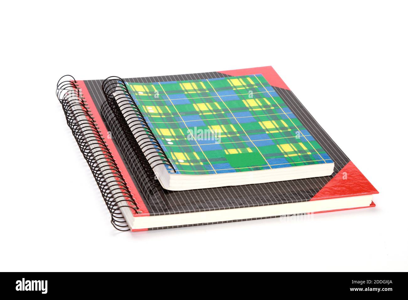 The two school notebooks isolated on a white background Stock Photo - Alamy