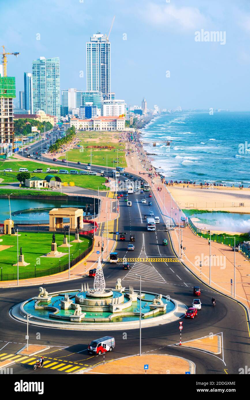 Colombo, Sri Lanka. Aerial view of Colombo, Sri Lanka modern buildings ...