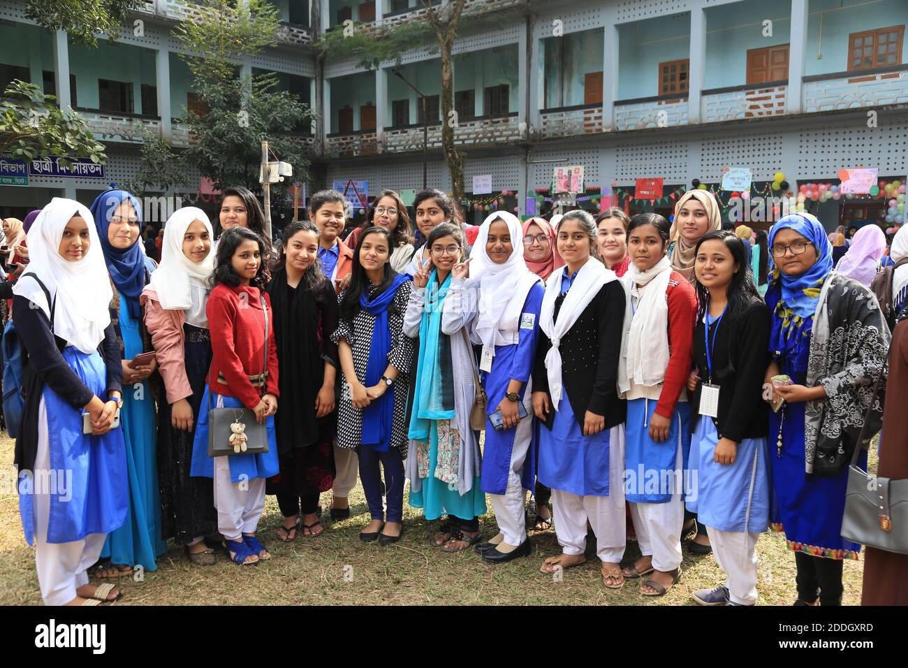 Students at the Sylhet Government Women's College campus Stock Photo ...