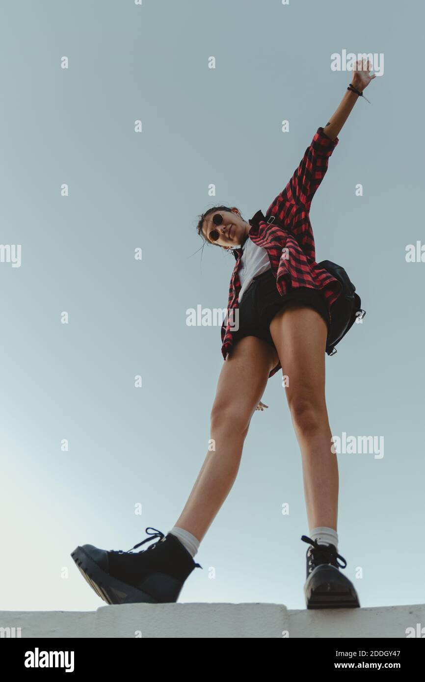 Low Angle Shot Of Woman