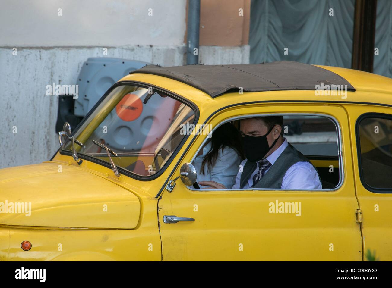 ROME ITALY 25 November 2020. Tom Cruise wearing a protective facemask ...