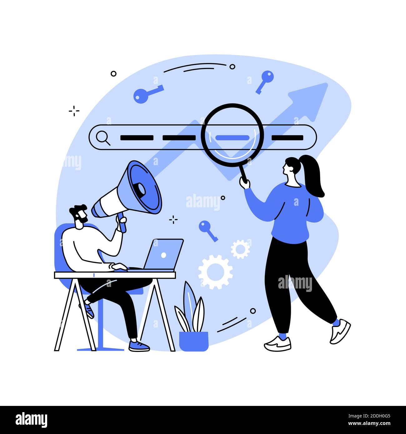 Keyword research abstract concept vector illustration Stock Vector ...