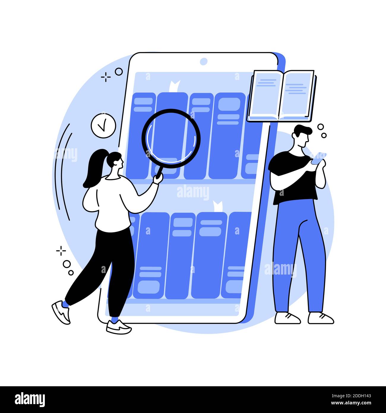 E-library abstract concept vector illustration Stock Vector Image & Art ...