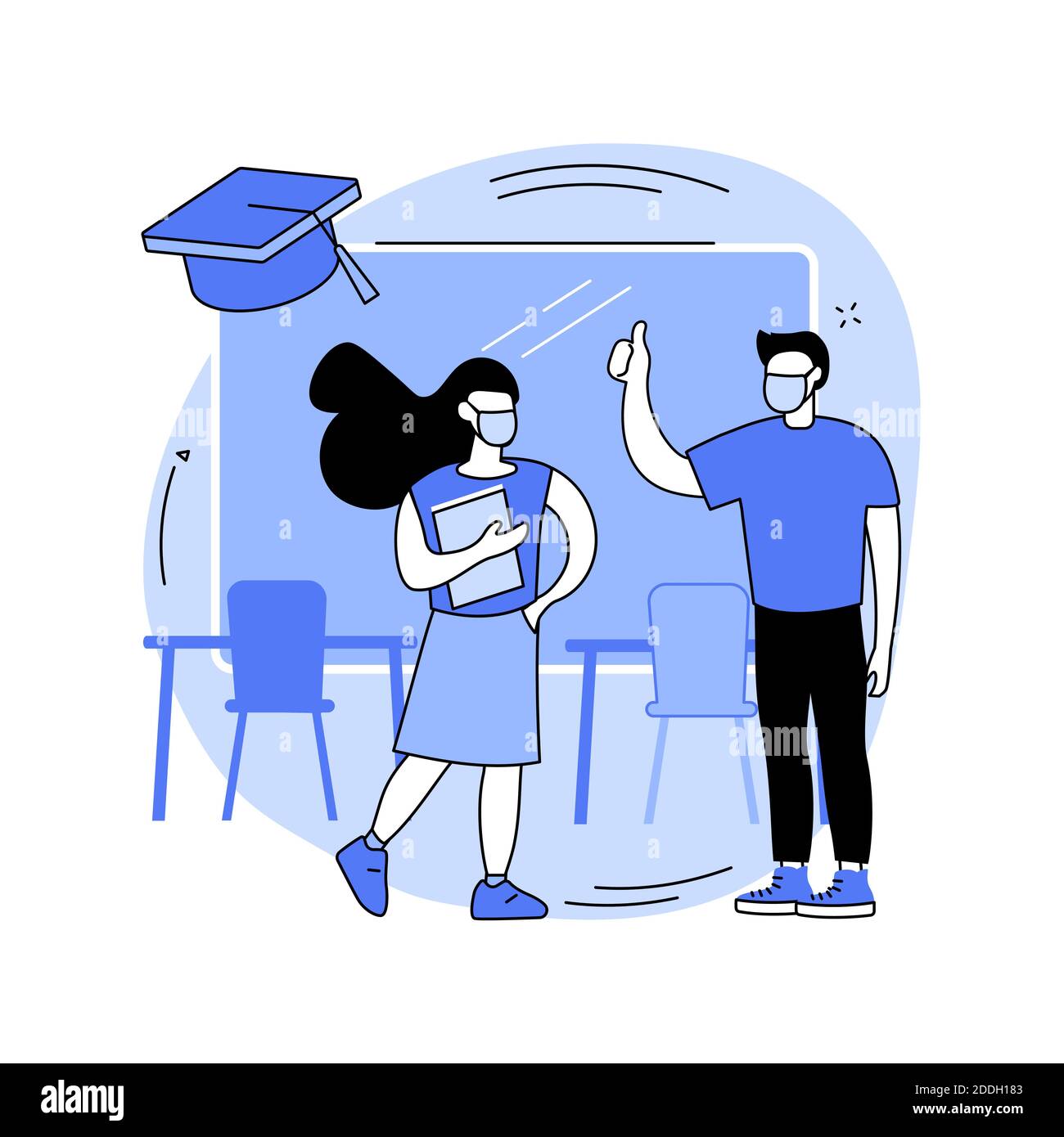 School face mask Stock Vector Images - Alamy