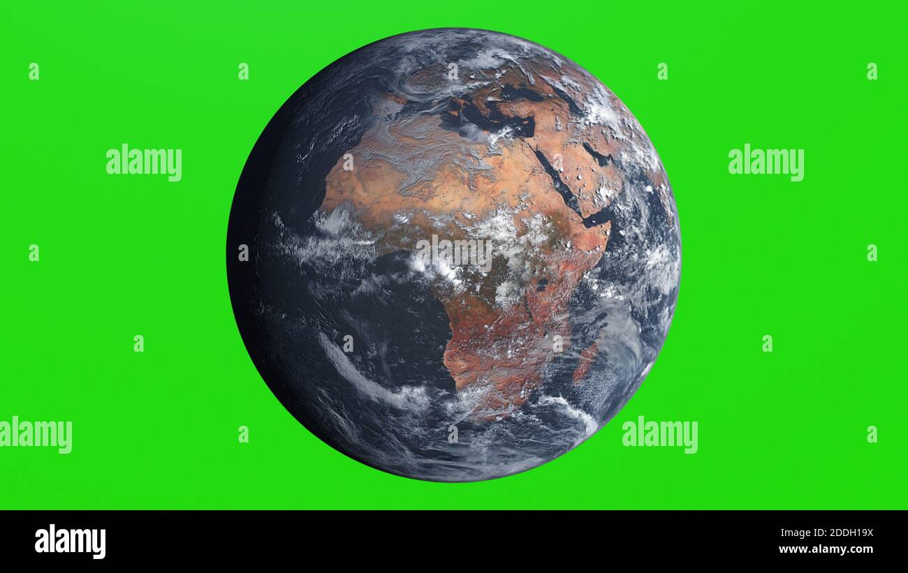Realistic Earth. Perfect for your own background using green screen. 3d ...