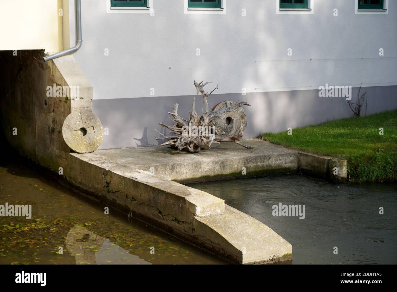 An inlet of a river stream for a water mill Stock Photo - Alamy