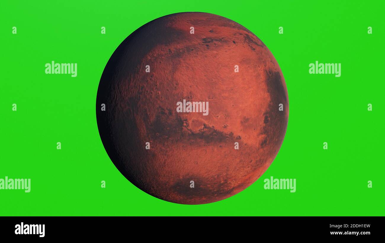 Realistic Mars. Perfect for your own background using green screen. 3d ...