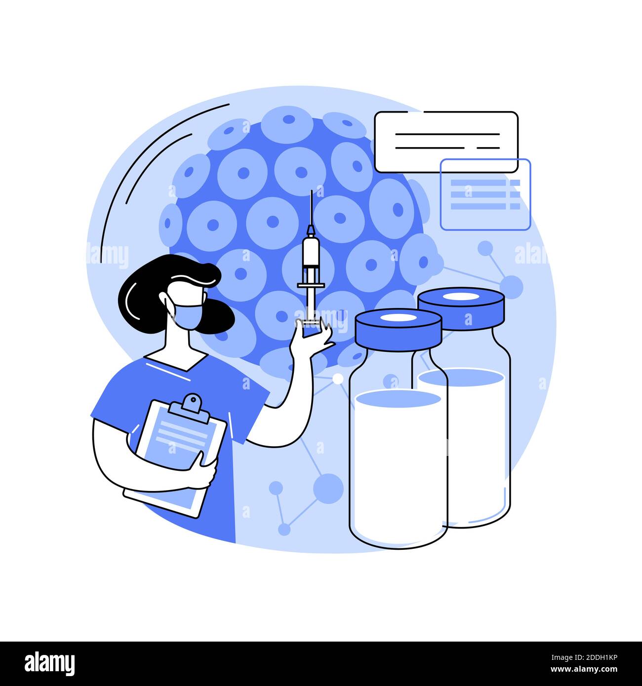 HPV vaccination abstract concept vector illustration Stock Vector Image ...