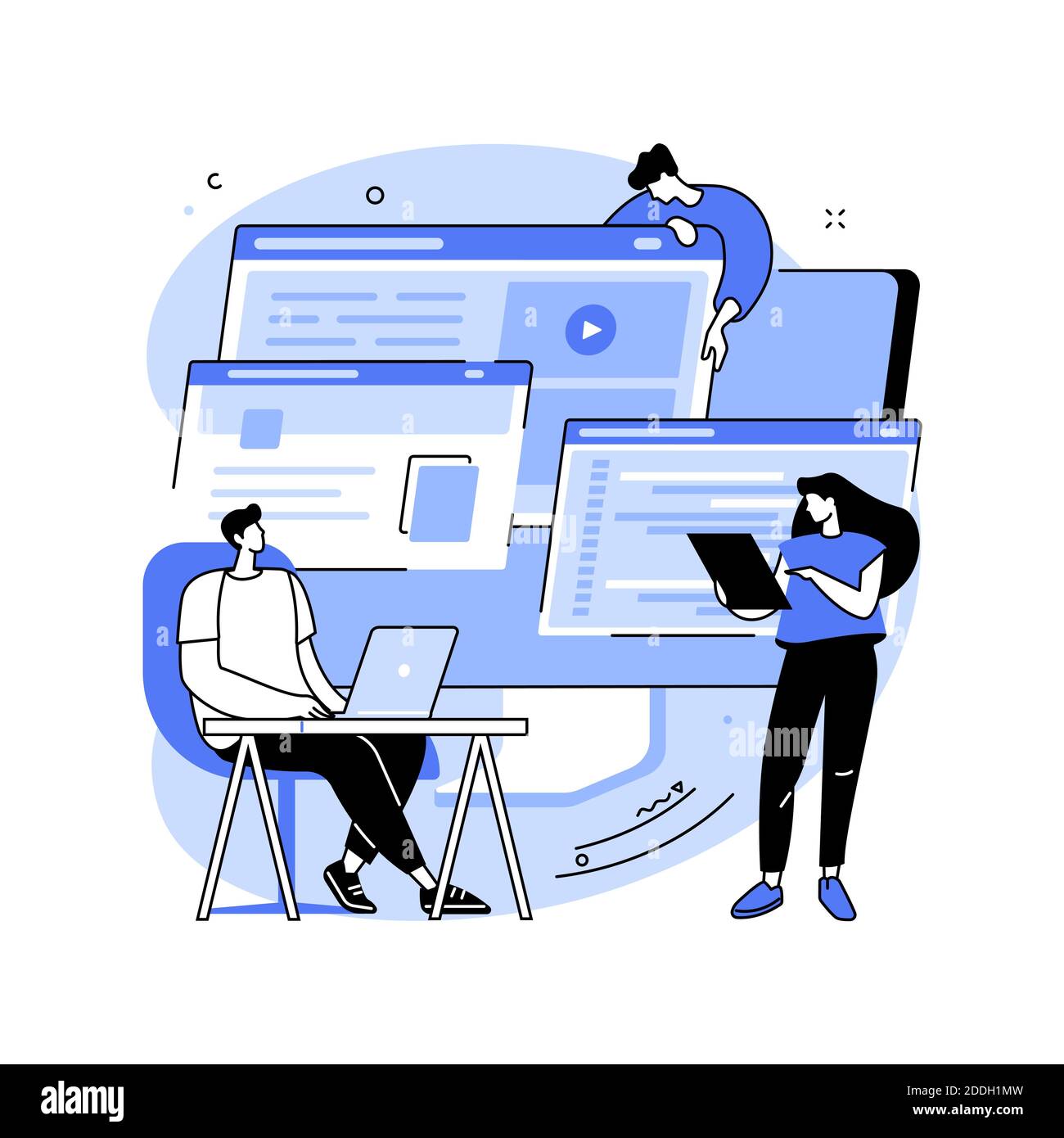 Web development abstract concept vector illustration Stock Vector Image ...