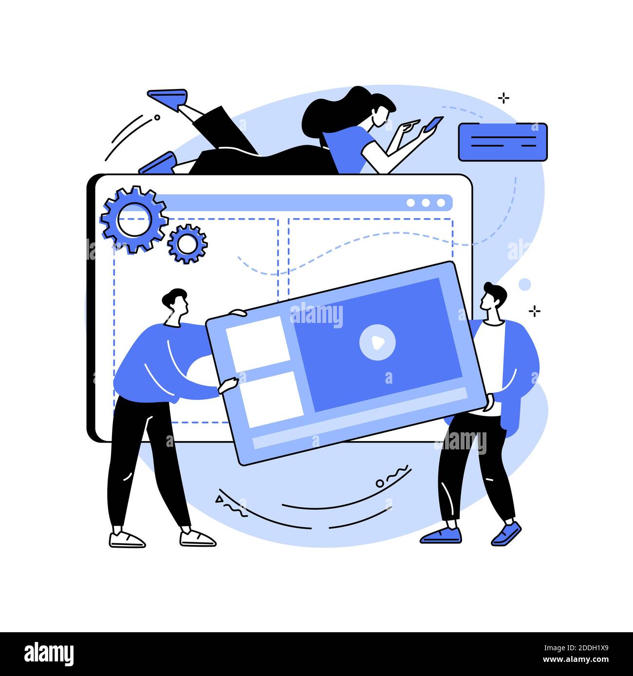 Landing page creation abstract concept vector illustration Stock Vector ...
