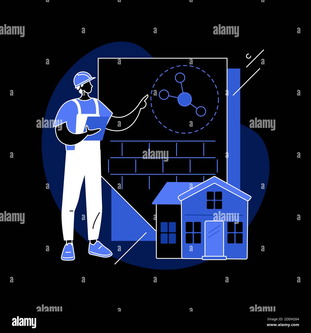 Innovative construction materials abstract concept vector illustration ...