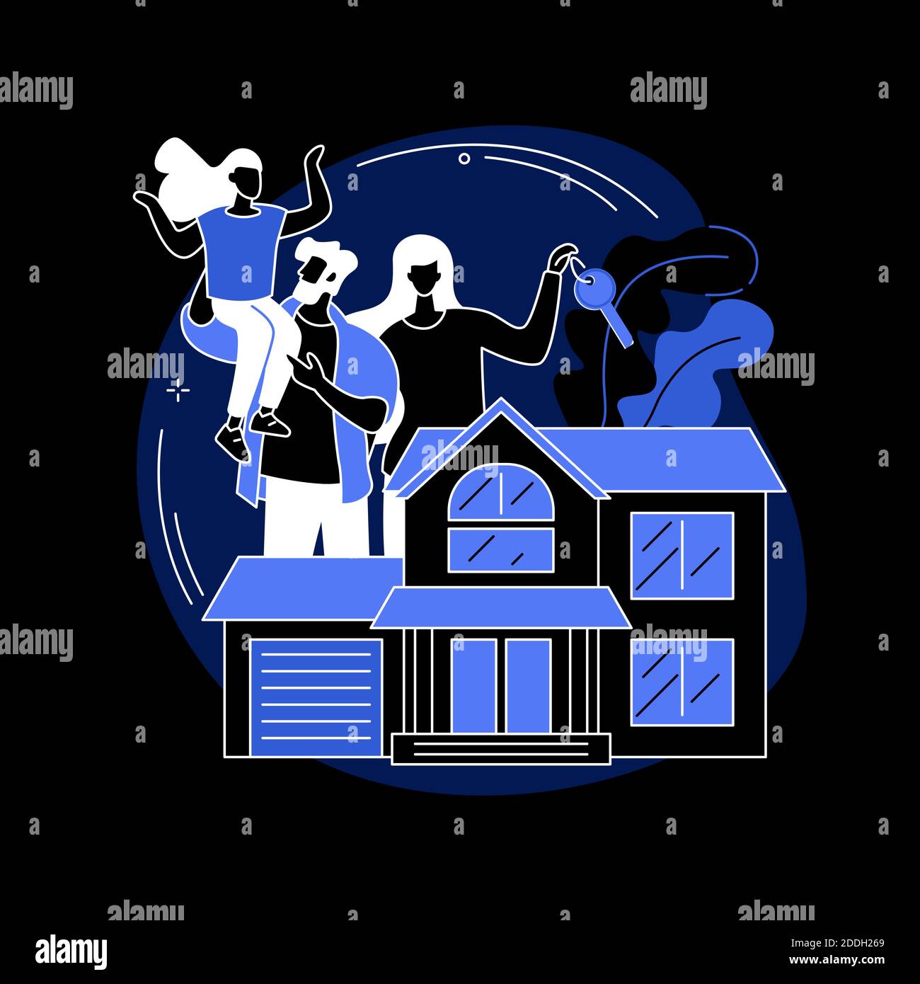 Family house abstract concept vector illustration Stock Vector Image ...