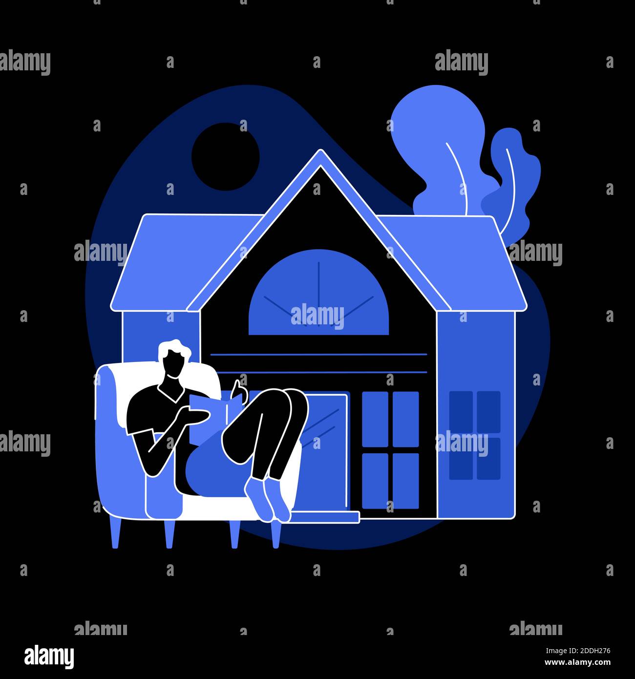 Detached house abstract concept vector illustration Stock Vector Image ...