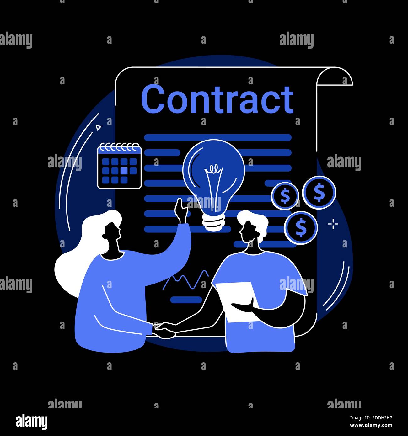 Licensing contract abstract concept vector illustration Stock Vector ...