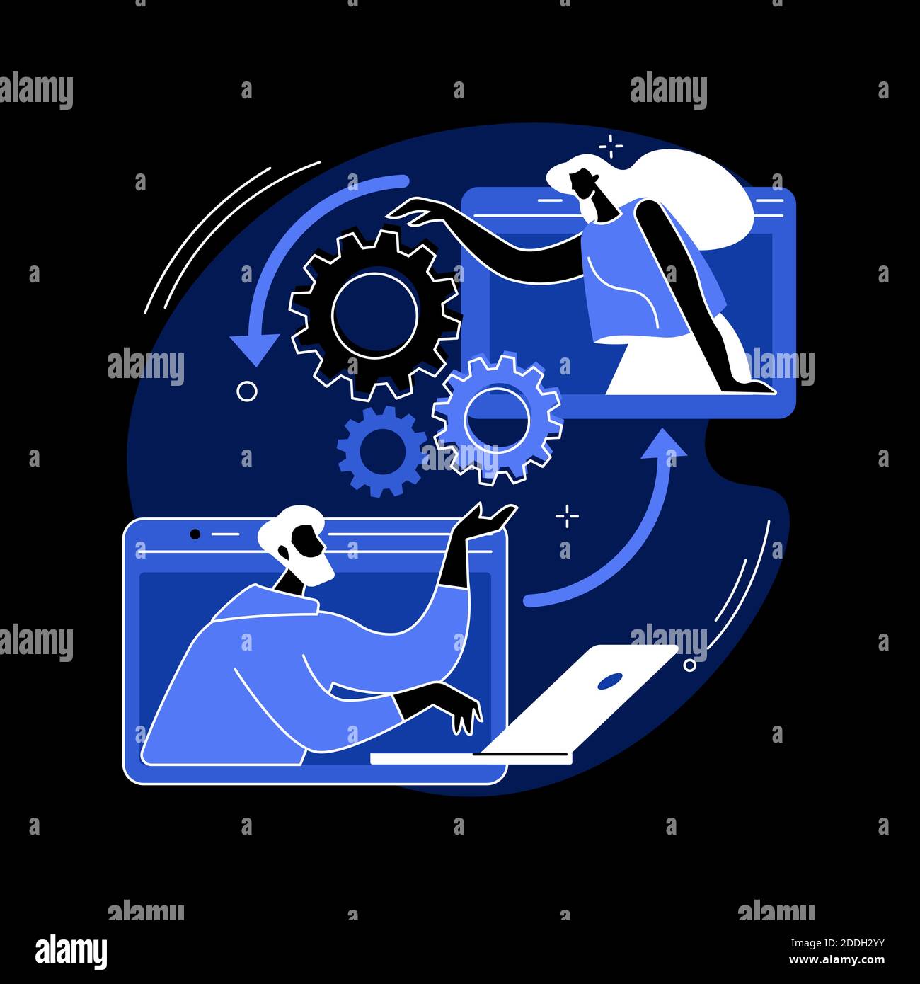 Cooperation abstract concept vector illustration Stock Vector Image ...