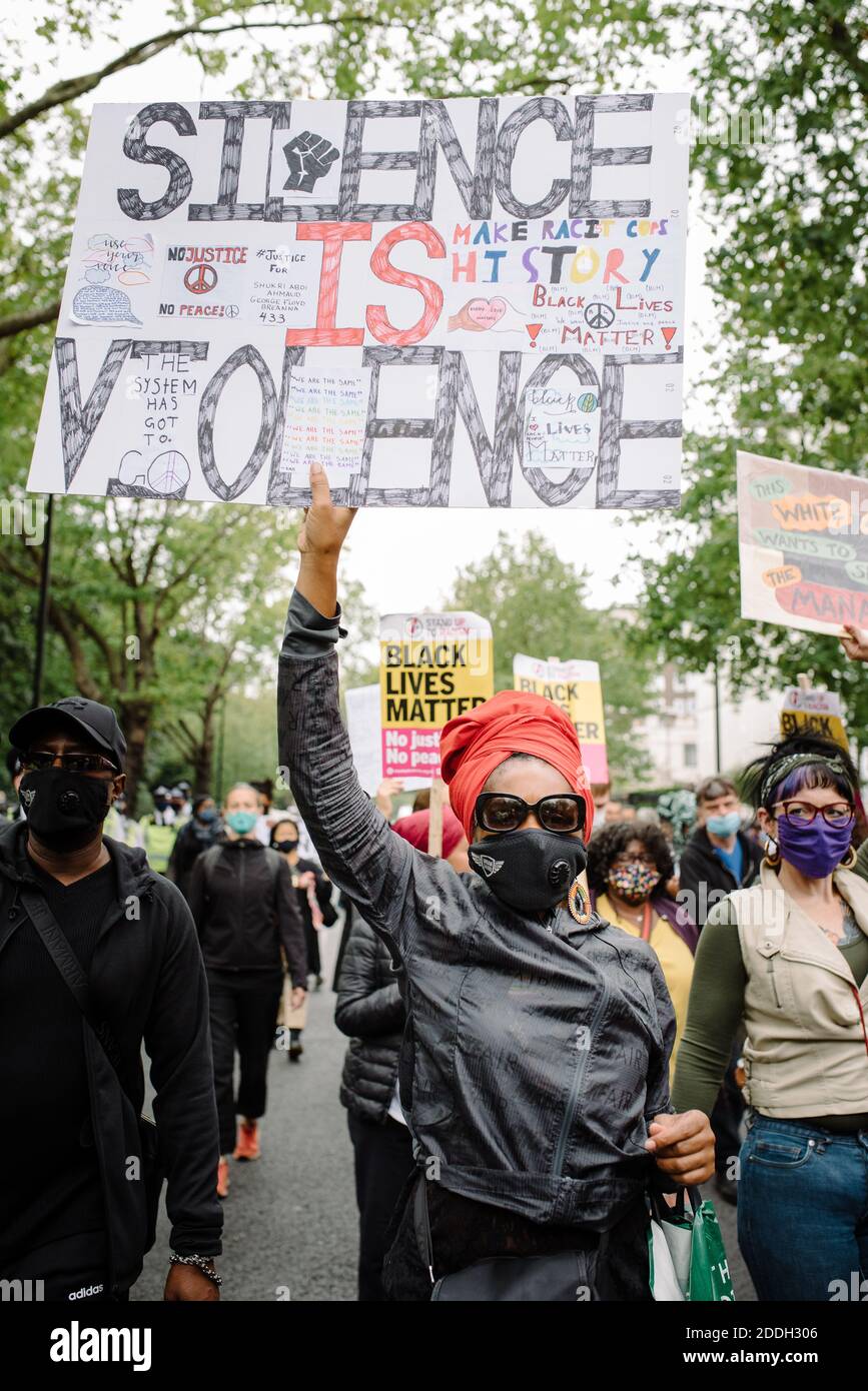 London, United Kingdom - August 31, 2020: Million People March gather ...