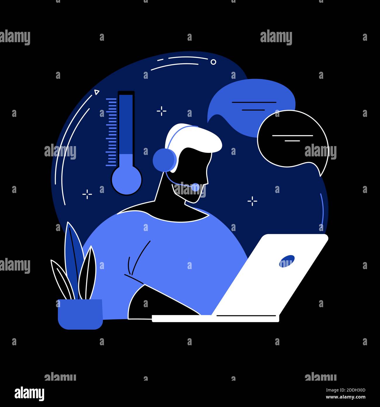 Cold calling abstract concept vector illustration Stock Vector Image ...