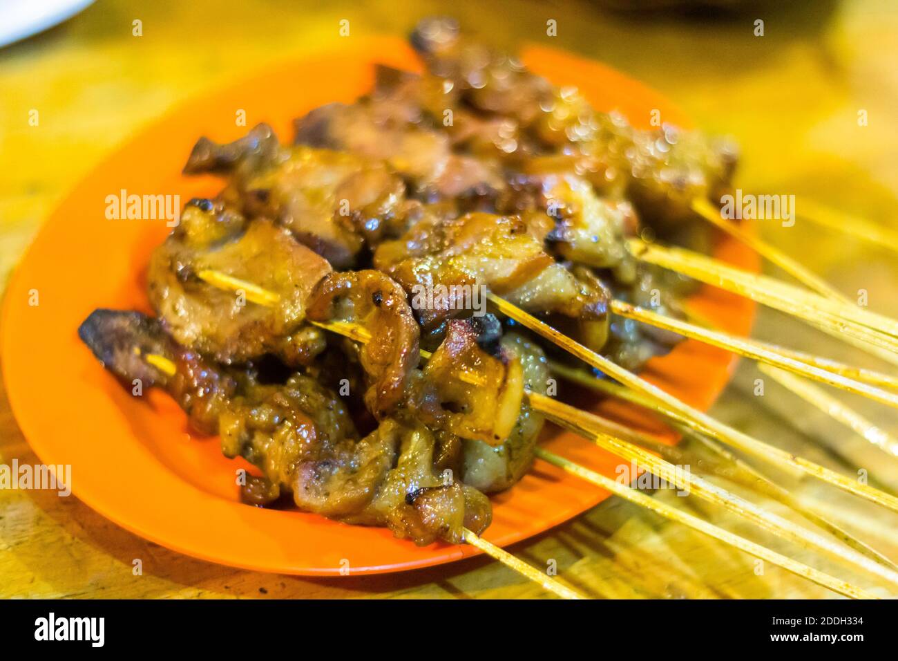 Pork barbecue at a local restaurant in Cebu City, Philippines Stock ...