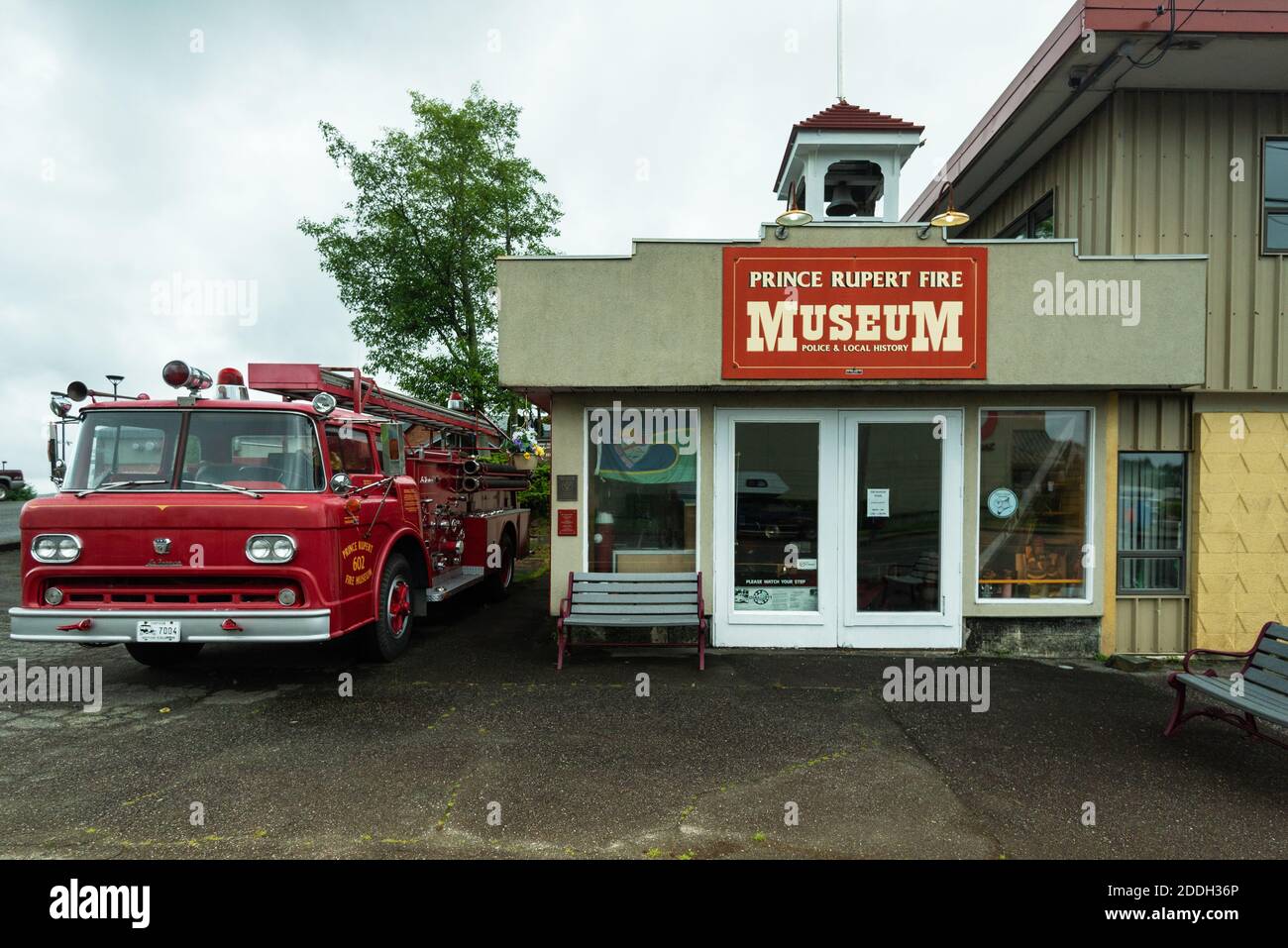 the building and the fire truck of Prince Rupert fire brigade museum ...