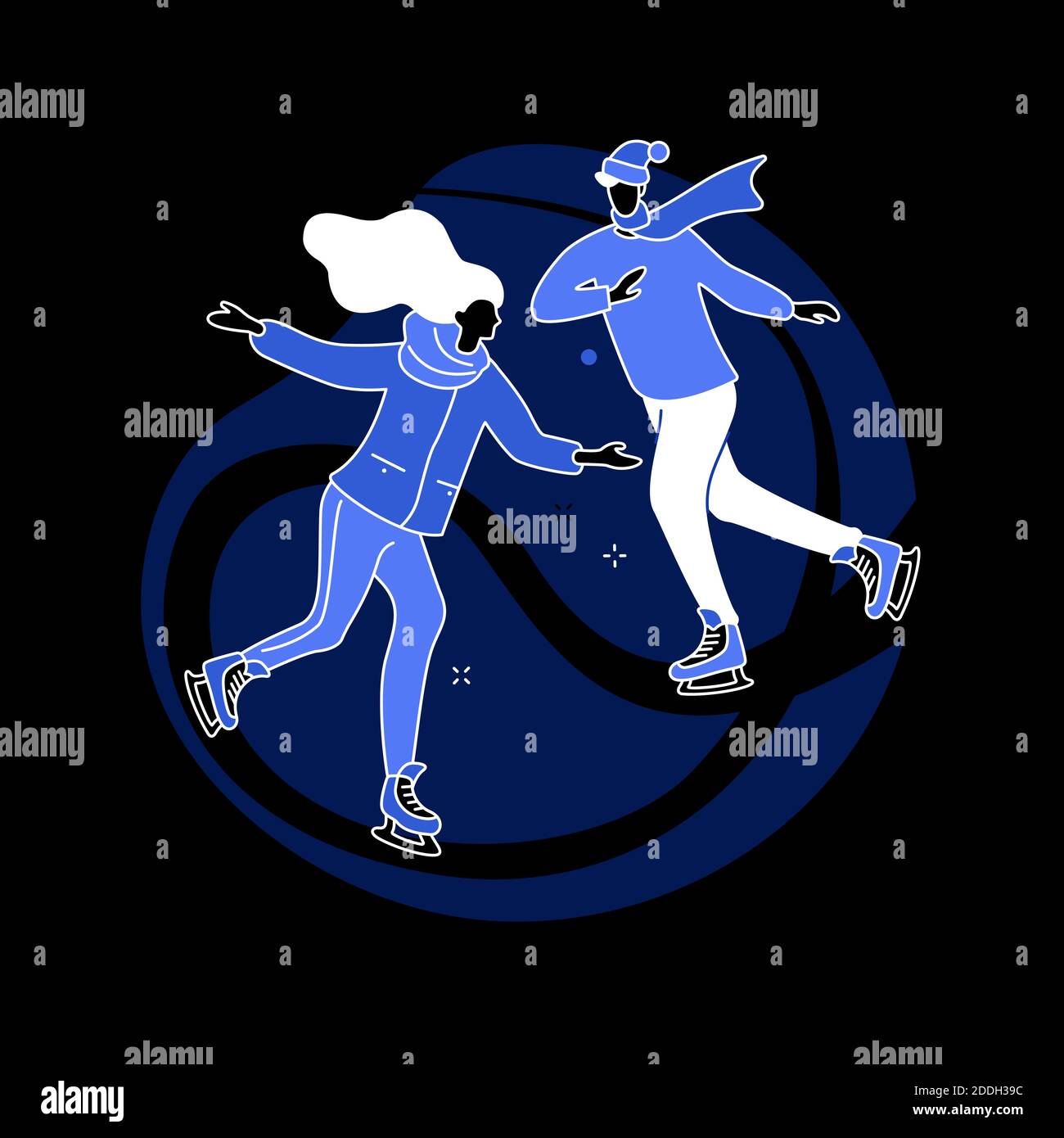 Figure skating competition dark Stock Vector Images - Alamy
