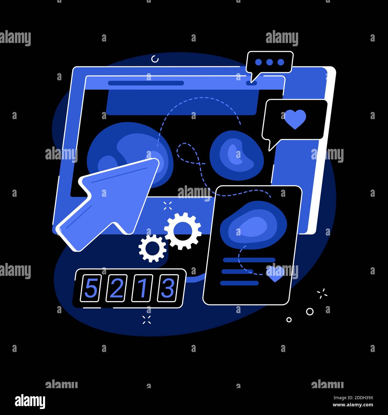 Click Tracking Abstract Concept Vector Illustration Stock Vector Image