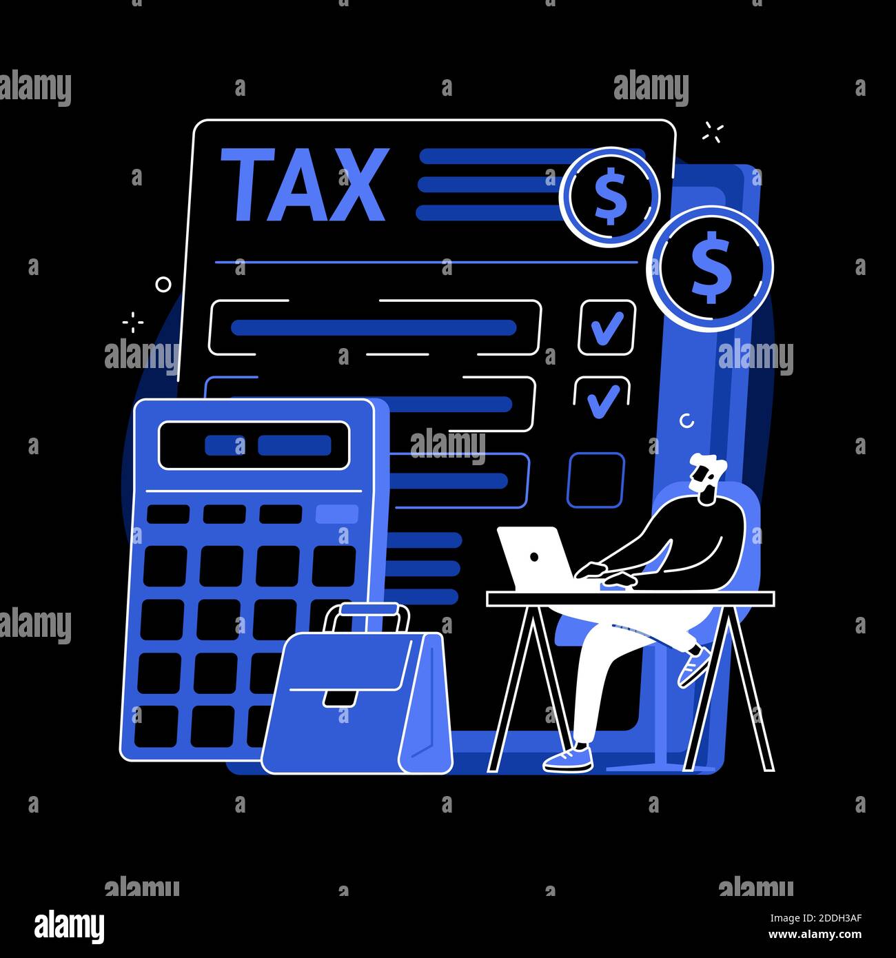 Corporate tax abstract concept vector illustration Stock Vector Image ...
