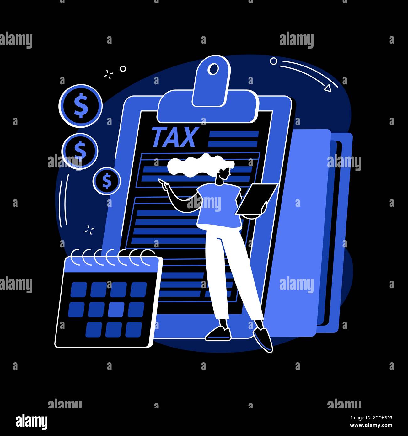 Tax year abstract concept vector illustration Stock Vector Image & Art ...