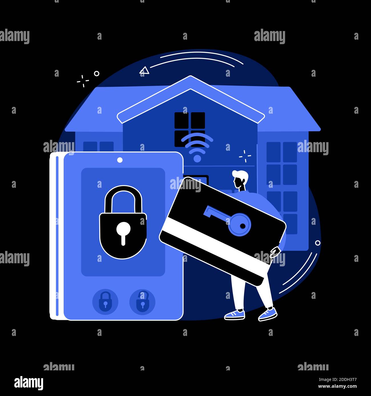 Access Control System Abstract Concept Vector Illustration Stock Vector