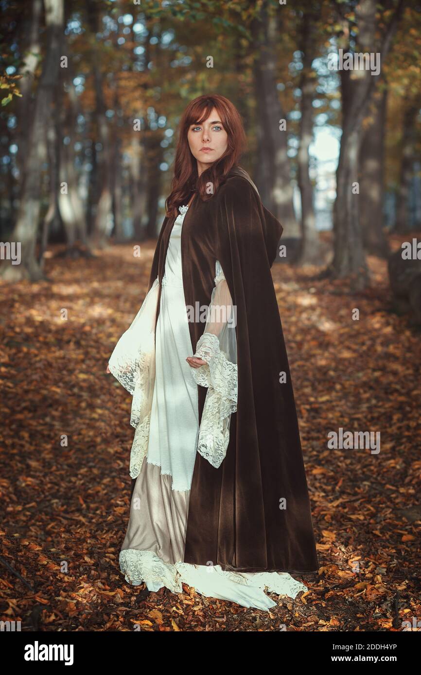 Medieval Maiden With Cape