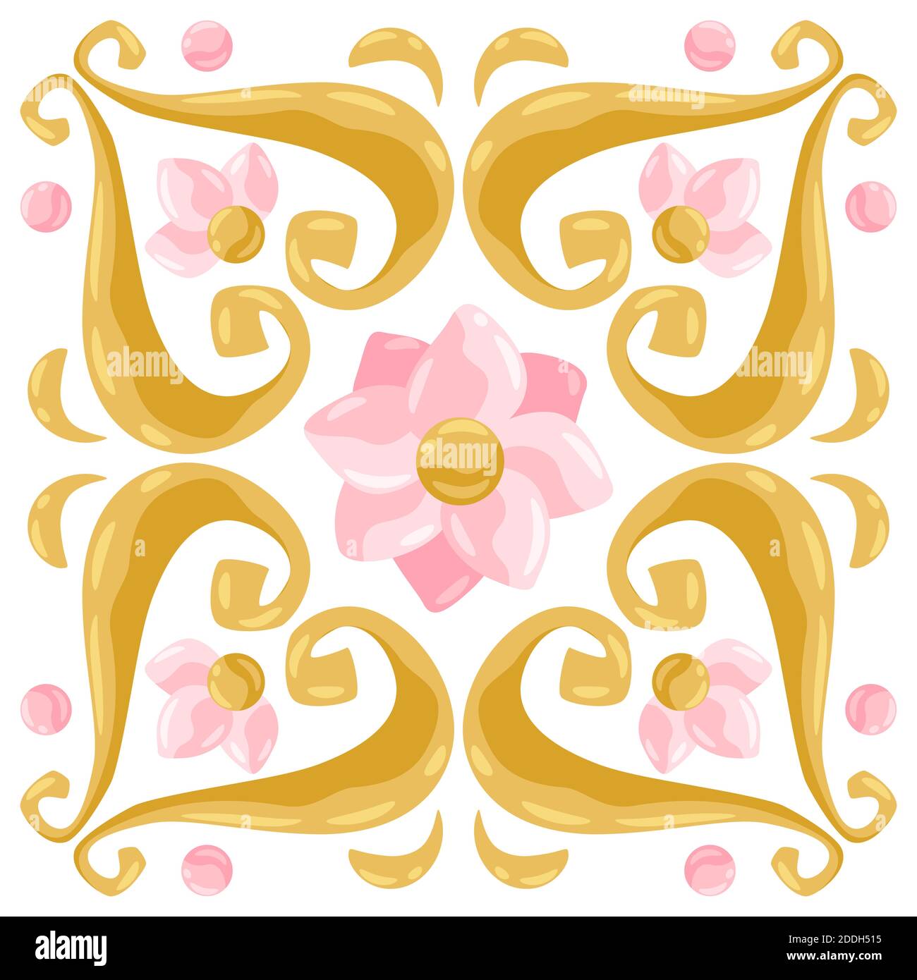 Vector ceramic pattern border Cut Out Stock Images & Pictures - Alamy