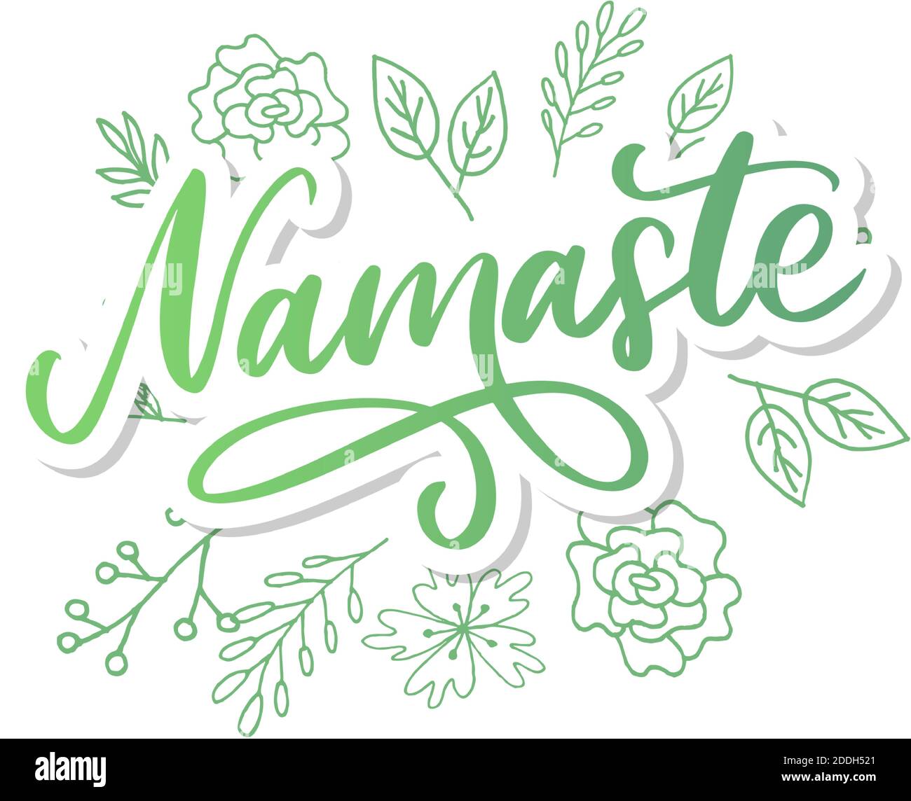 Namaste lettering Indian greeting, Hello in Hindi T shirt hand lettered ...