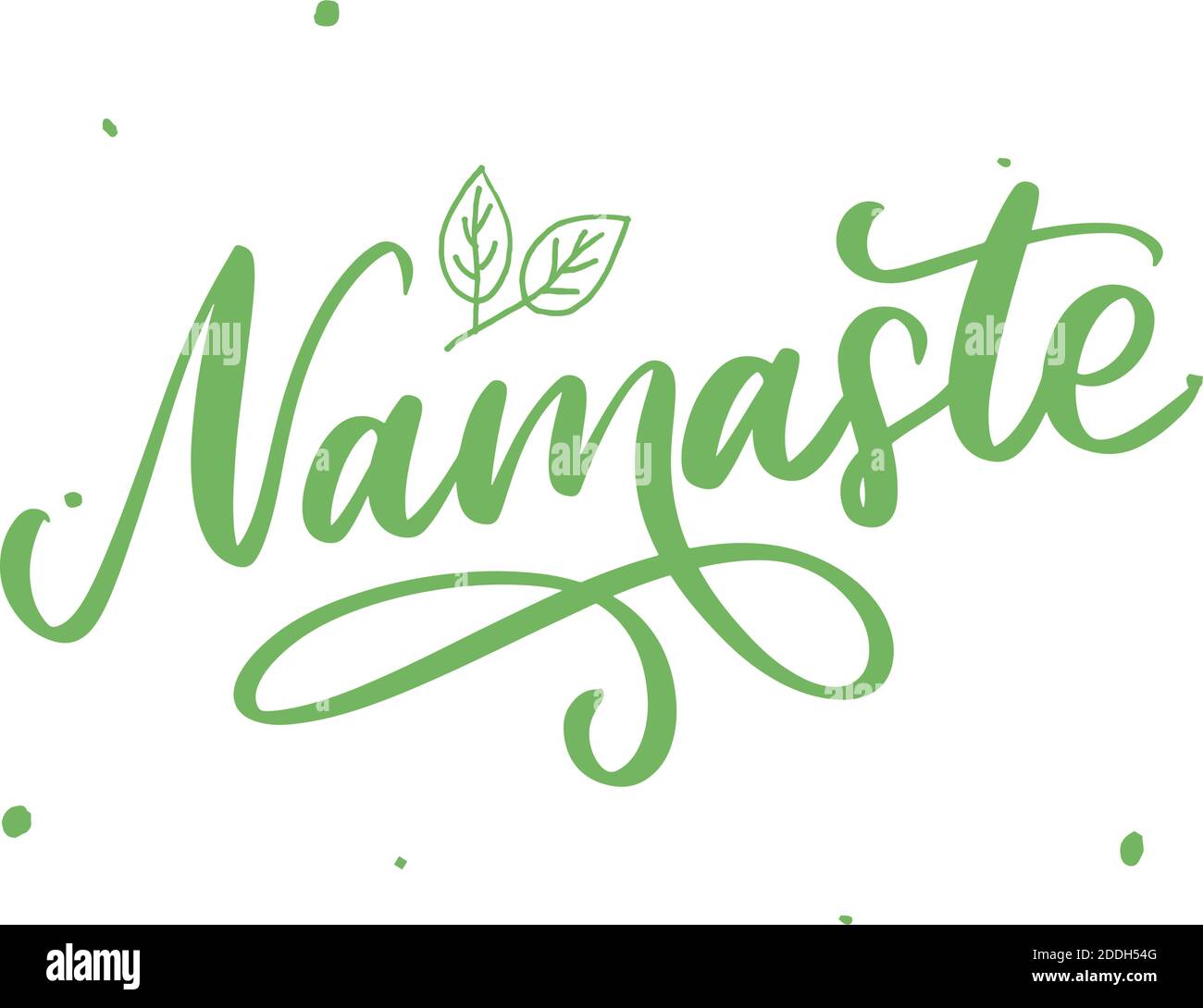 Hand drawn namaste card. Hello in hindi. Ink illustration. Hand drawn ...