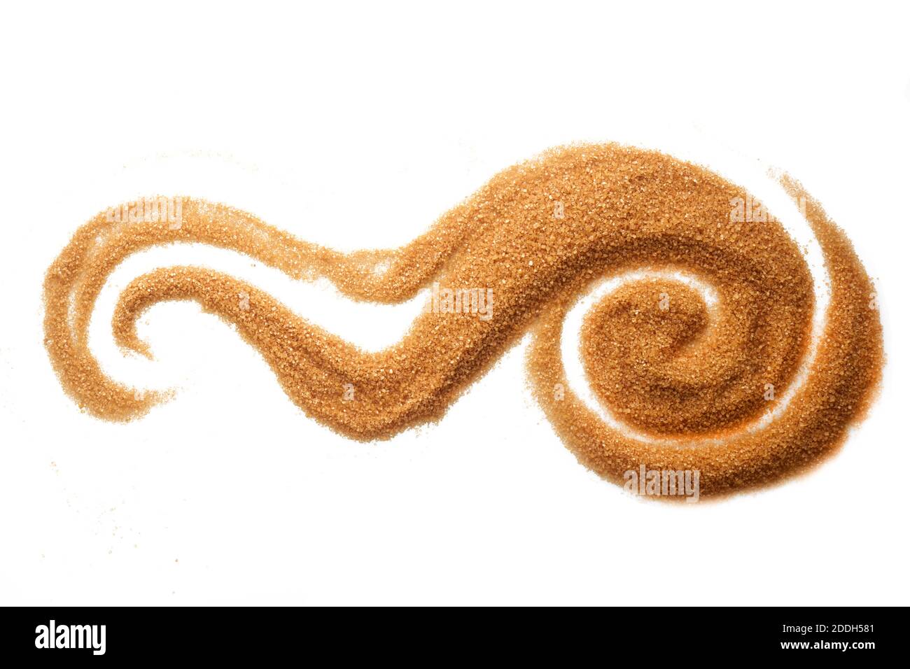 Broun sugar scrub isolated on white background Stock Photo - Alamy