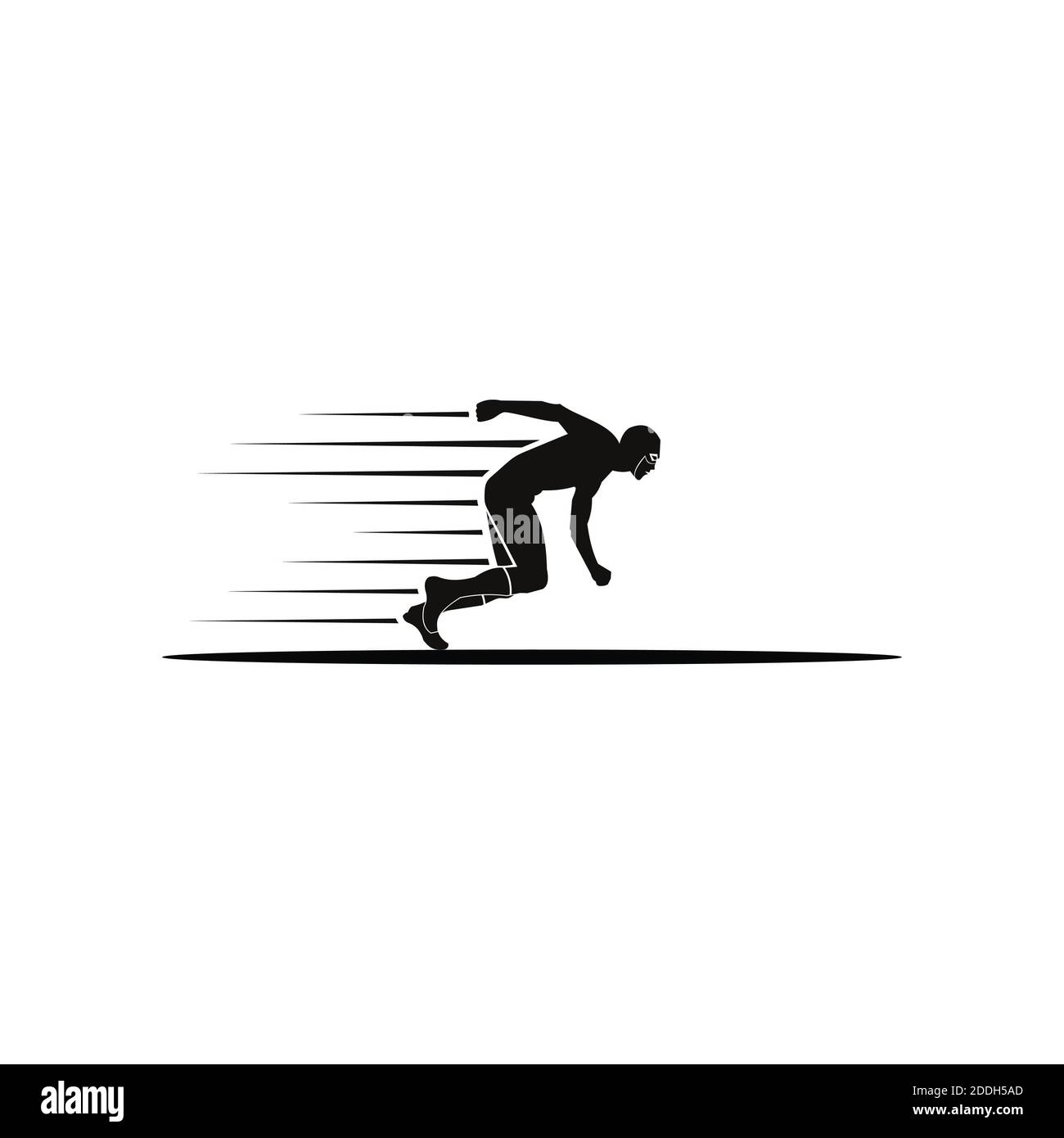 The human logo design symbol is faster running Stock Photo - Alamy