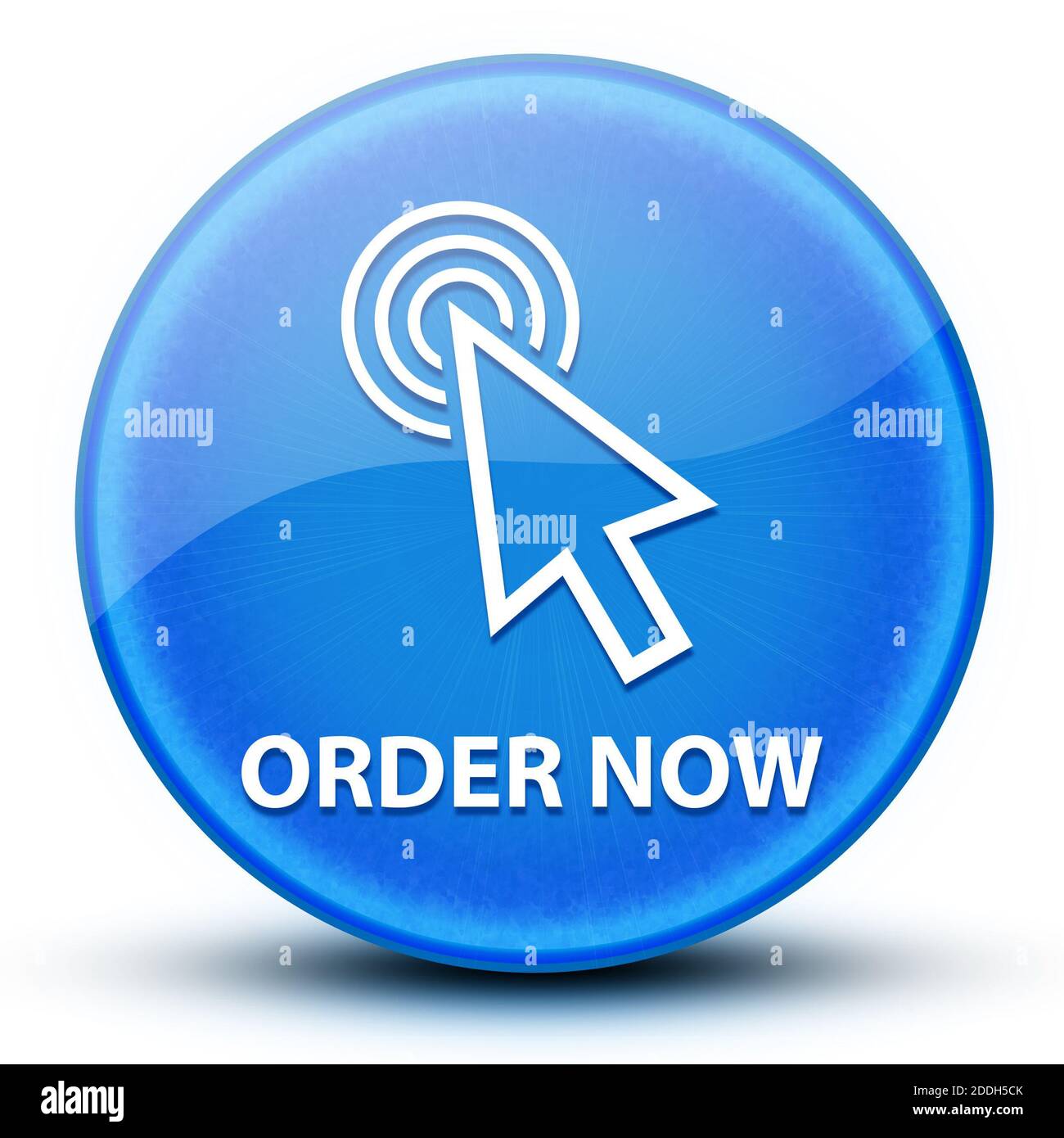 Order Now eyeball glossy blue round button abstract illustration Stock ...